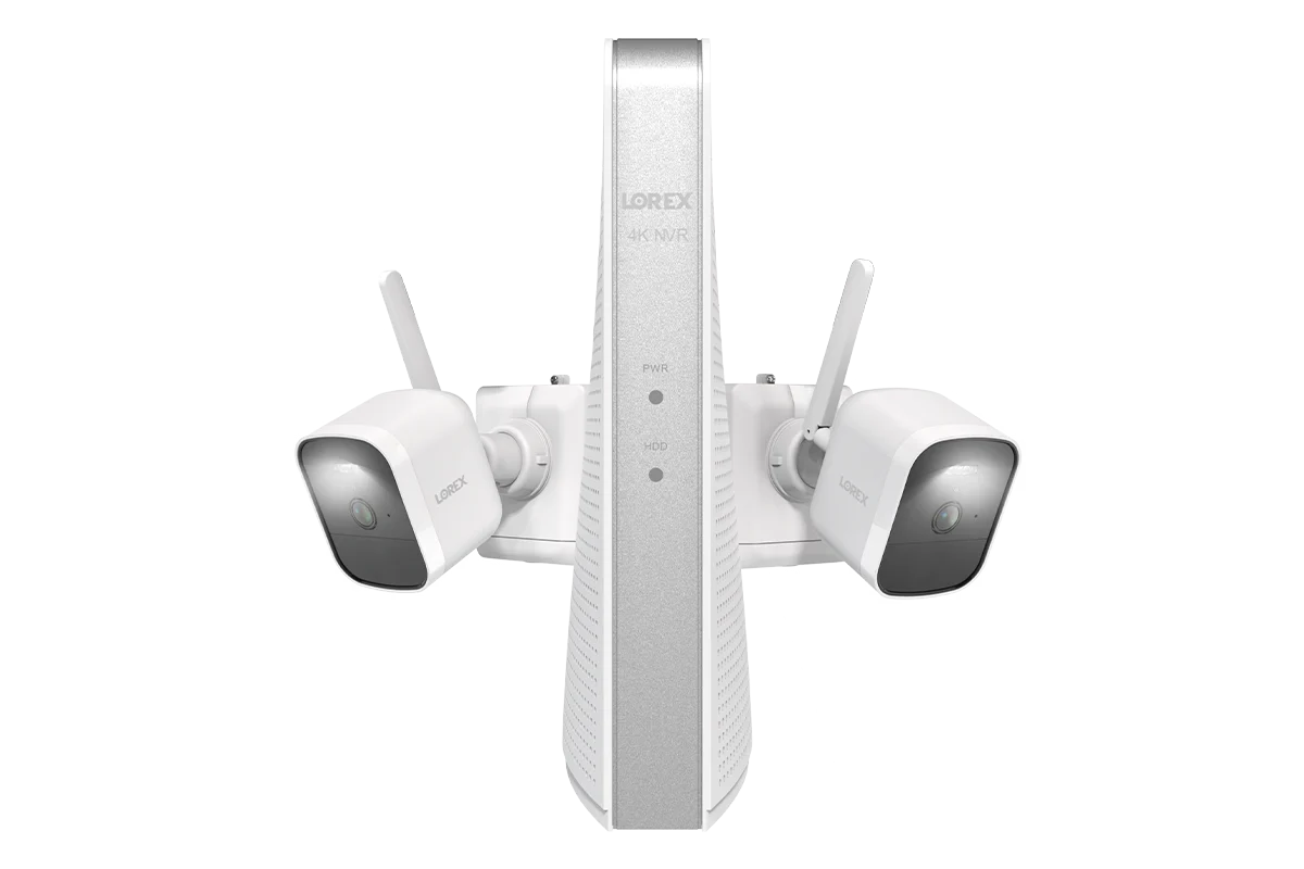 L85591-8AA2-E: Lorex 4K NVR System with 2 Battery-Operated Cameras
