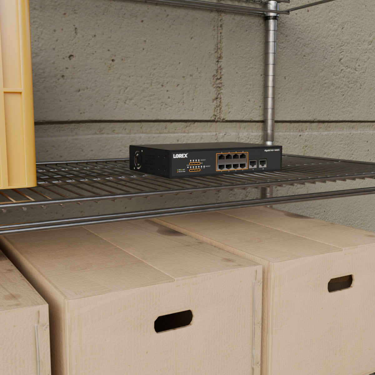 Lorex 8-Port Ethernet Gigabit Ethernet PoE+ Unmanaged Switch with 120W